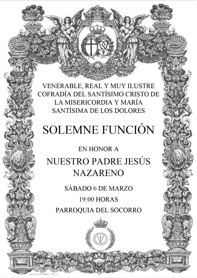 Función en honor a Nuestro Padre Jesús Nazareno – Venerable y Muy ...